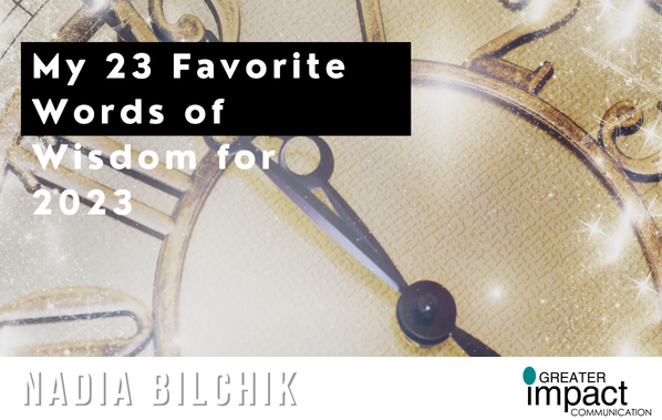 My 23 Favorite Words of Wisdom for 2023
